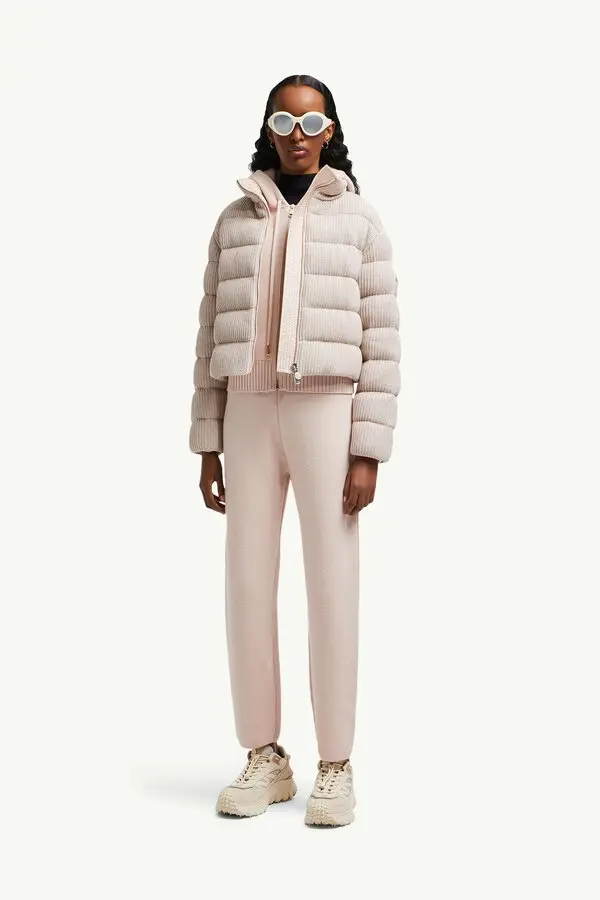 Moncler Wool And Cashmere Blend Jogger - Pink