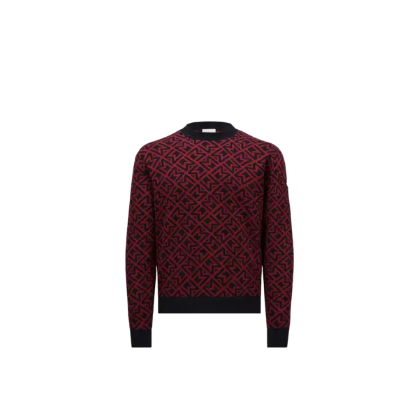 Moncler Monogram Cotton Jacquard Sweater