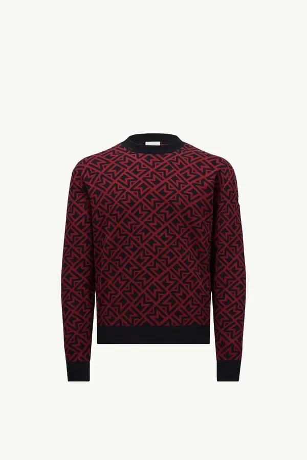 Moncler Monogram Cotton Jacquard Sweater