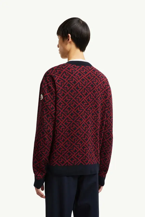 Moncler Monogram Cotton Jacquard Sweater