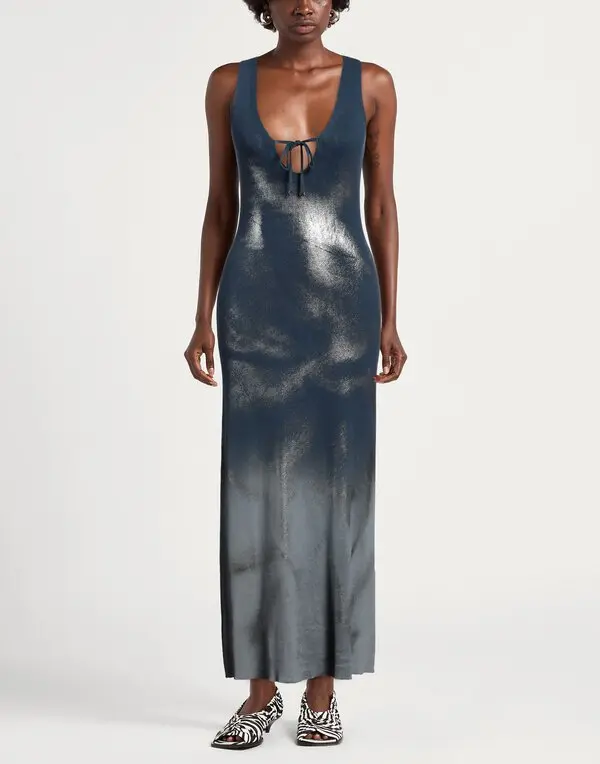 Diesel Cotton Maxi Dress In Blue - 79% Off | Editorialist