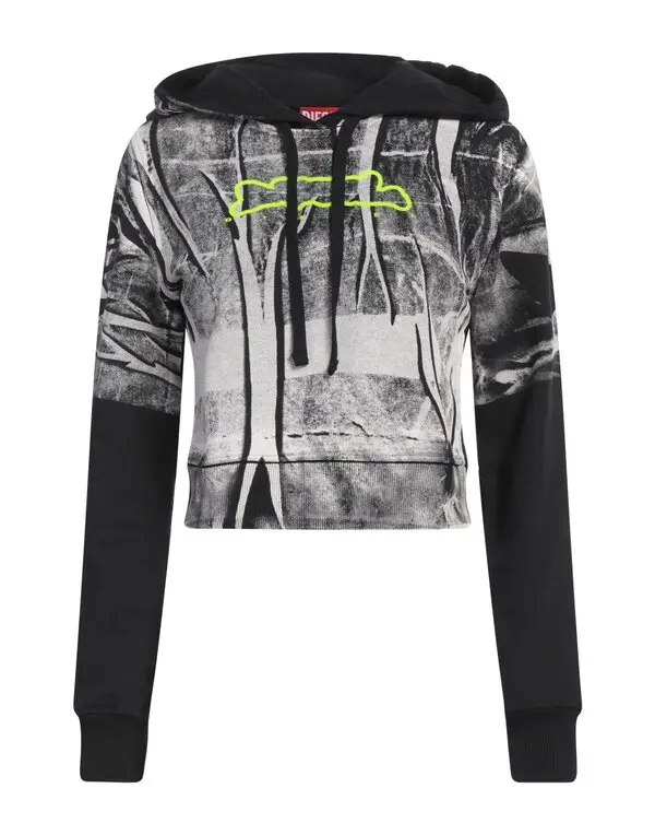 DIESEL® Cotton French Terry Sweatshirt - Black