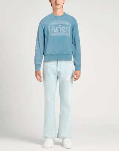 Aries Cotton Fleece Sweatshirt - Blue