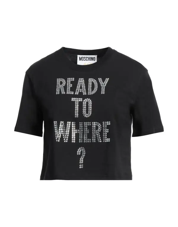 Moschino T-shirt With Print And Crystals