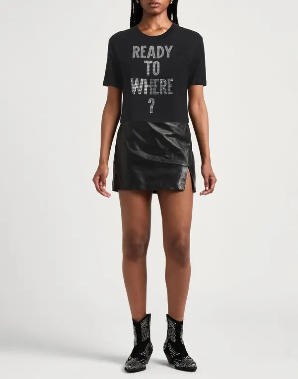 Moschino T-shirt With Print And Crystals