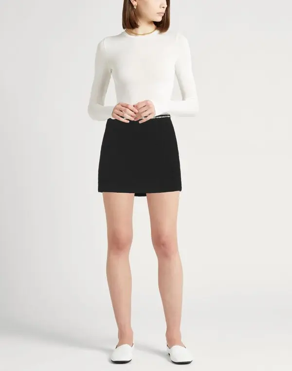 N°21 Mini Tweed Skirt With Crystals