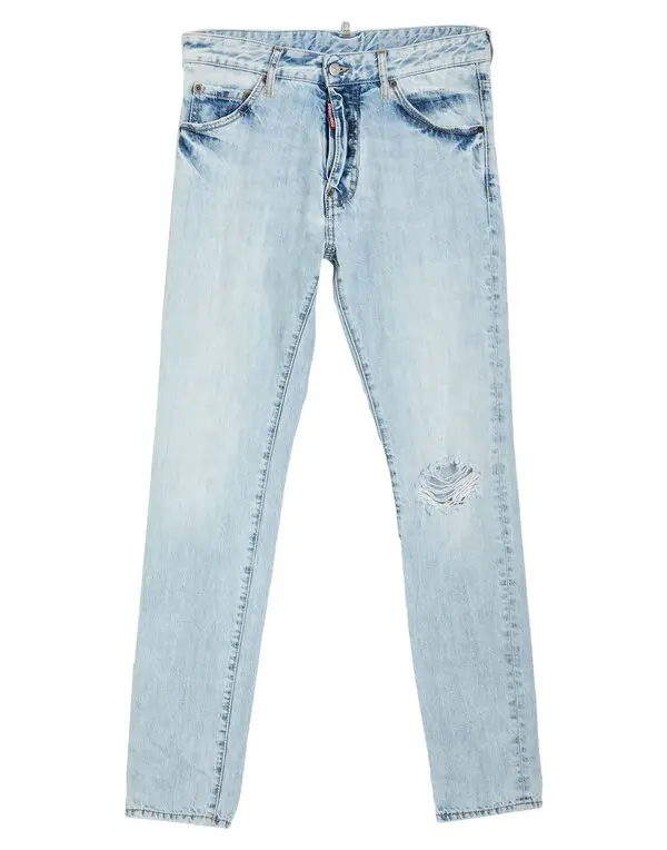 Dsquared2 Light Wash Distressed Skinny Jeans - Blue