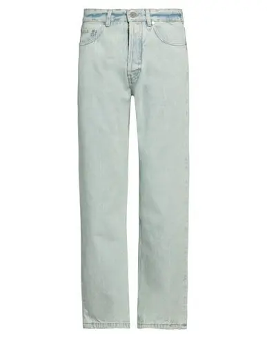 Palm Angels Cotton Straight-leg Jeans - Light Green