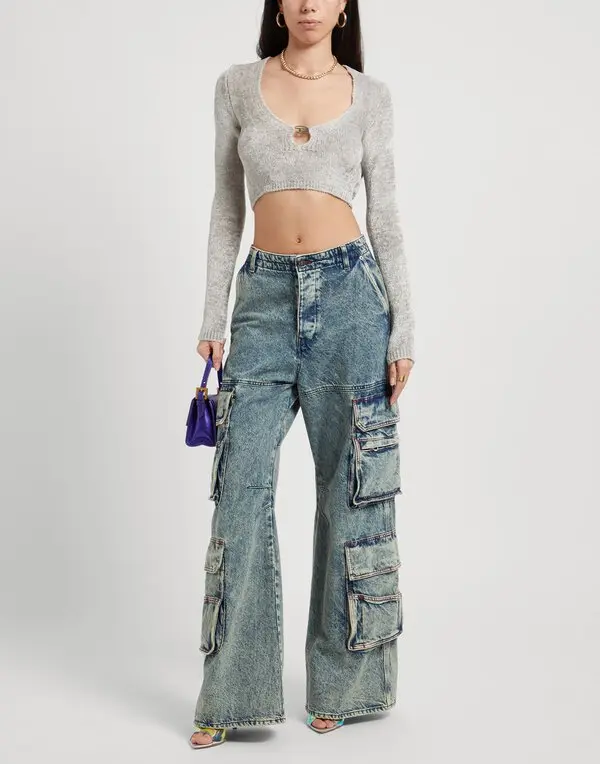 DIESEL® Solid Deep Neckline Sweater