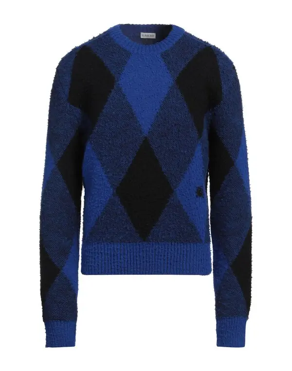 Burberry Wool Geometric-print Sweater - Blue