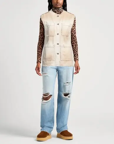 MSGM Denim Outerwear Cotton Vest