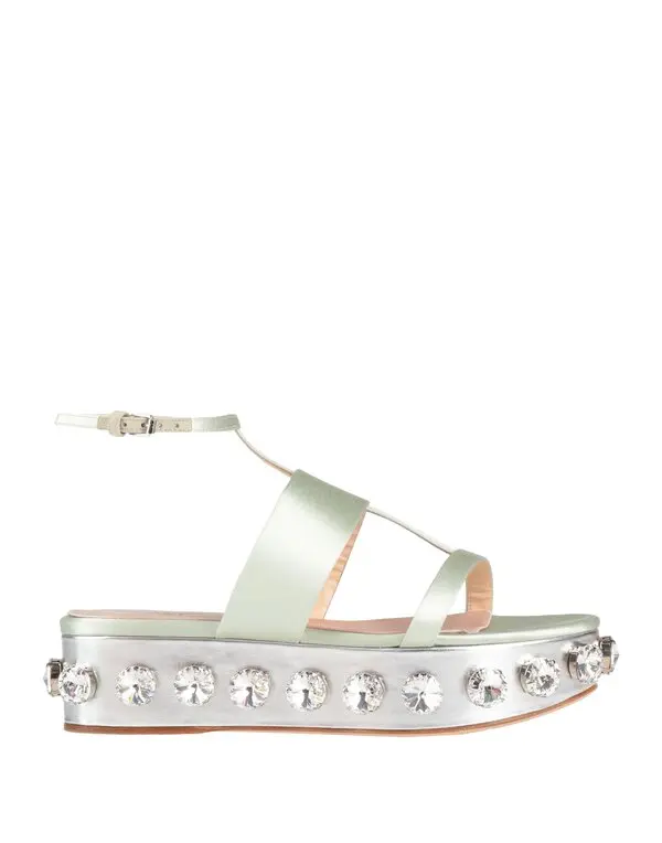 Giambattista Valli Strappy Flatform Sandals - Green