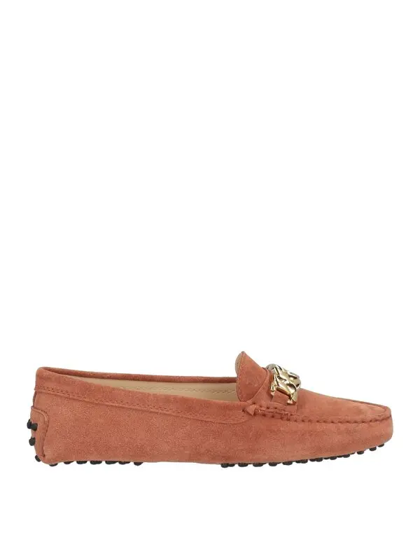TOD'S Embellished Leather Loafers - Brown