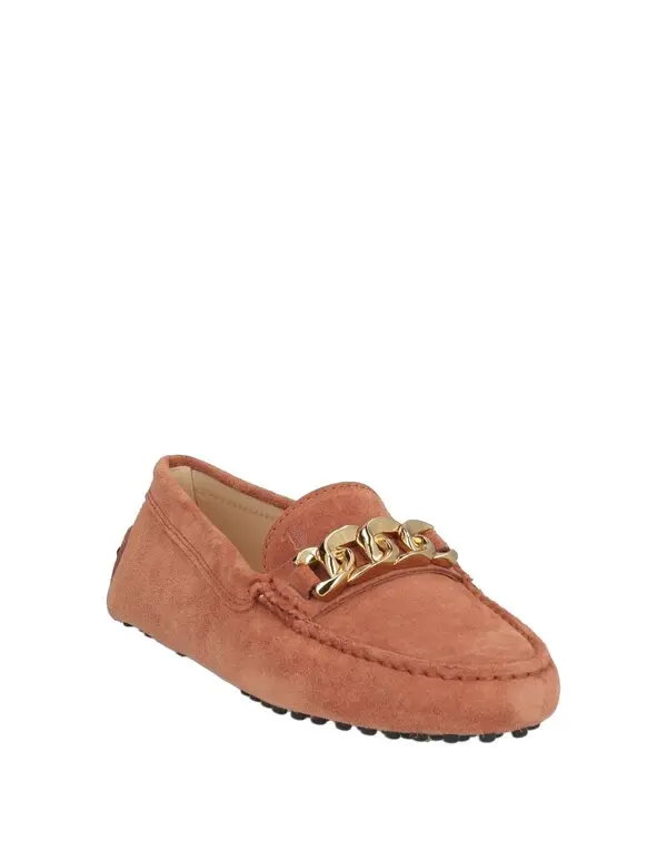 TOD'S Embellished Leather Loafers - Brown