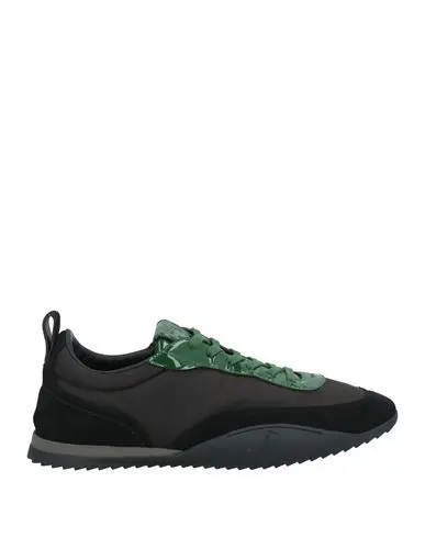 FERRAGAMO Low-top Calfskin And Textile Fiber Sneakers