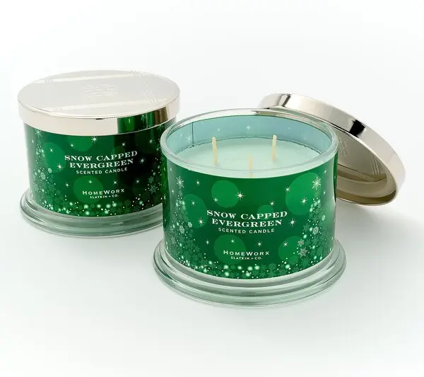 HOMEWORX BY SLATKIN + CO. As Is S/2 14oz Tree Candles - One-color