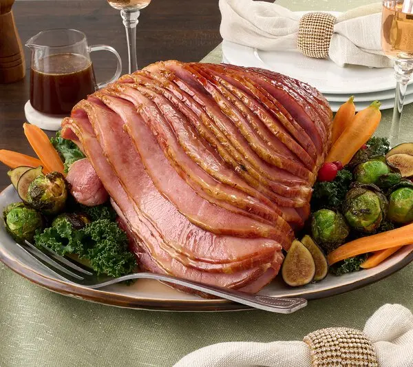 KANSAS CITY STEAK Co. 7.25-8.5 Lb. Bone-in Ham W/ Glaze - One-color