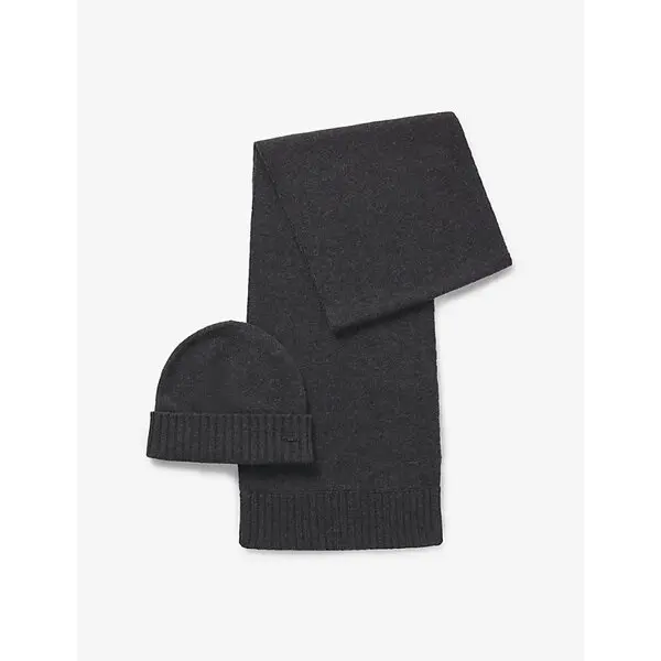 BOSS Wool-blend Scarf And Beanie Hat Set