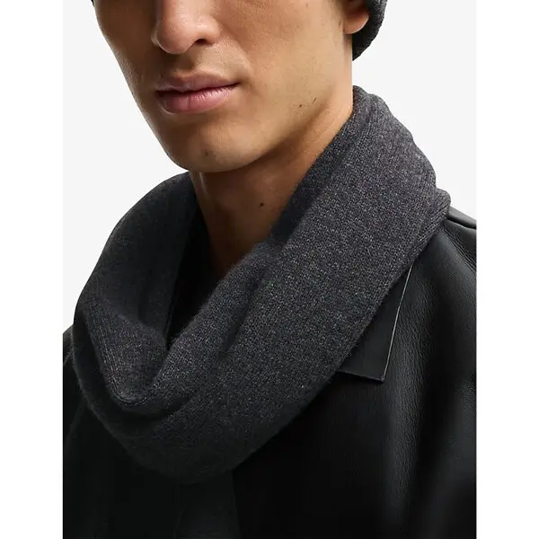 BOSS Wool-blend Scarf And Beanie Hat Set