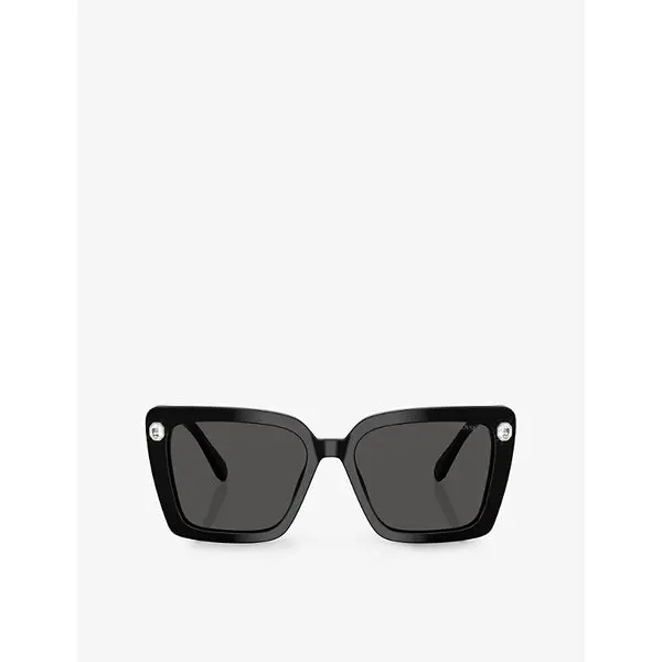 SWAROVSKI Sk6032 Square Sunglasses - Black