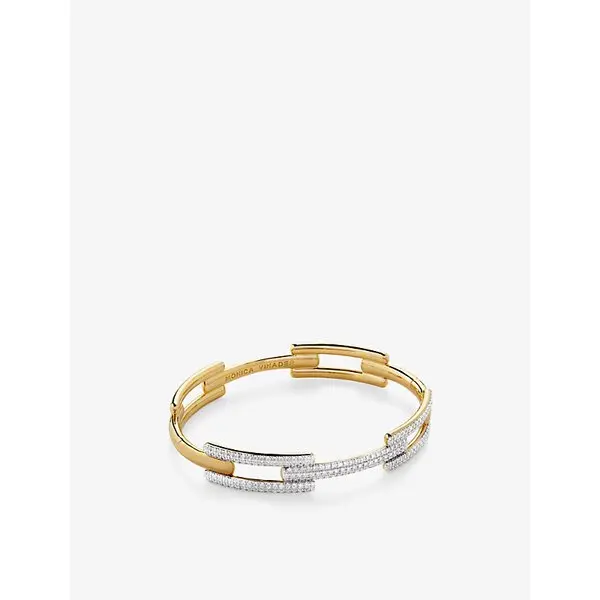 Monica Vinader Signature Link Lab-grown Diamond Bangle - Yellow Gold