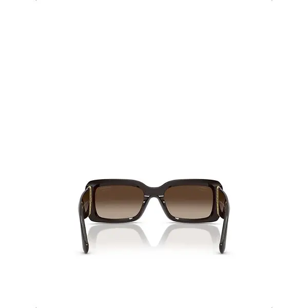 Chanel Ch5534 Rectangle-frame Sunglasses - Brown