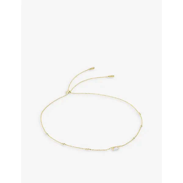 CARAT* LONDON Linden Yellow -plated Vermeil Sterling Silver And Cubic Zirconia Necklace - Gold