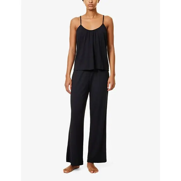 Eberjey Gisele Relaxed Modal-jersey Pyjama Set - Black