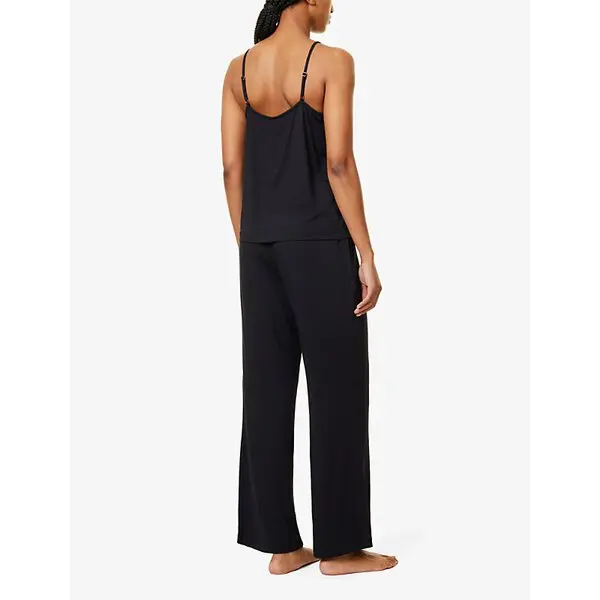 Eberjey Gisele Relaxed Modal-jersey Pyjama Set - Black