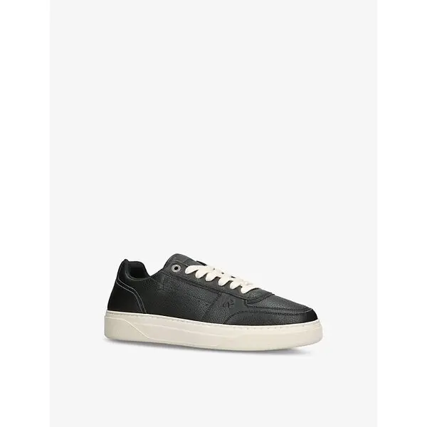 REPRESENT Brand-embossed Leather Low-top Trainers - Black
