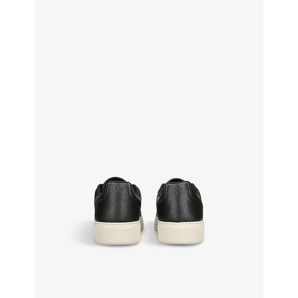 REPRESENT Brand-embossed Leather Low-top Trainers - Black
