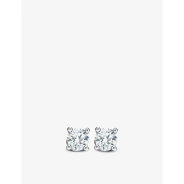Tiffany & Co. Solitaire Diamond Stud Earrings - Platinum