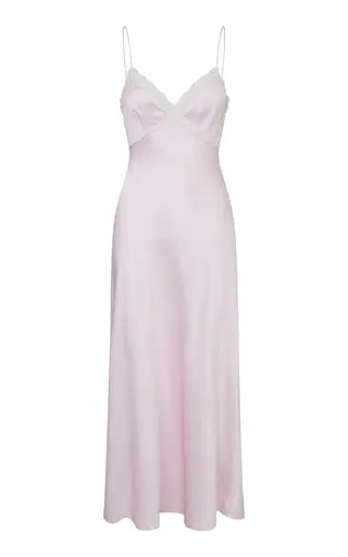LoveShackFancy Manuela Sheer Maxi Dress - Light Pink