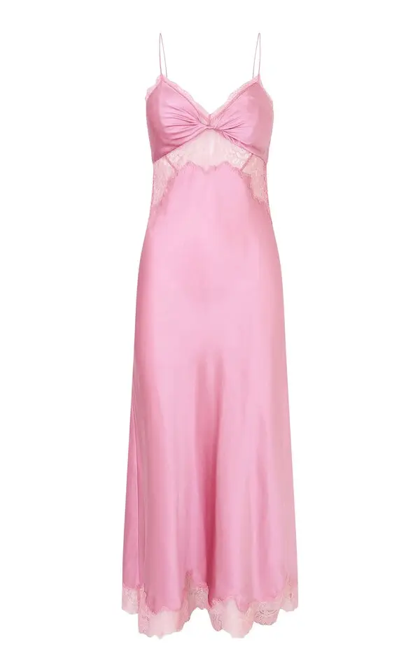 LoveShackFancy Orianna Silk-blend Dress - Pink