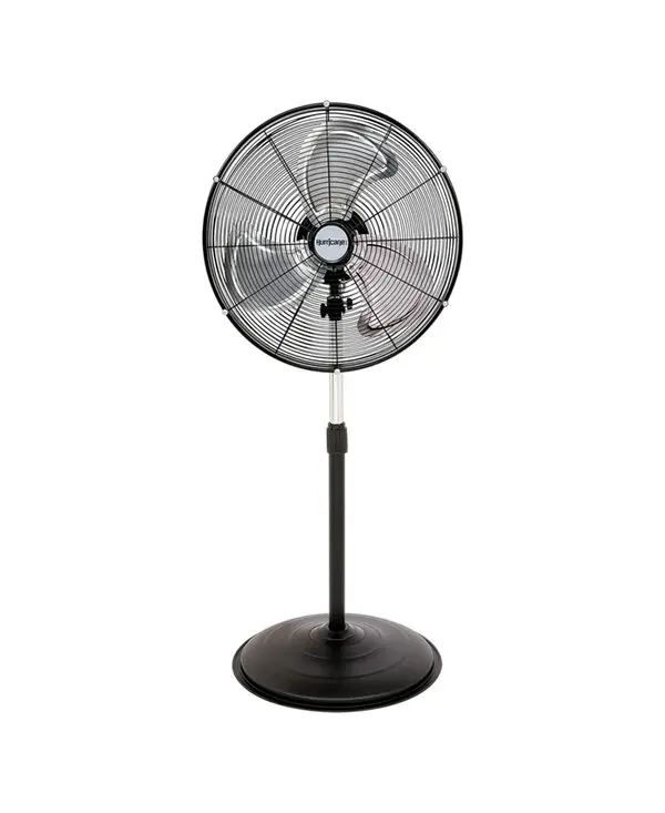HURRICANE Pro Series 20 Inch High Velocity Oscillating Pedestal Stand Fan - Black