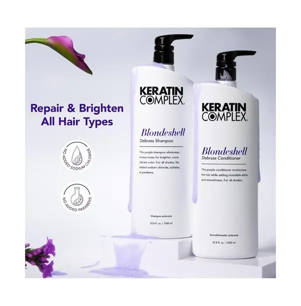 KERATIN COMPLEX Blondeshell Debrass Shampoo - White