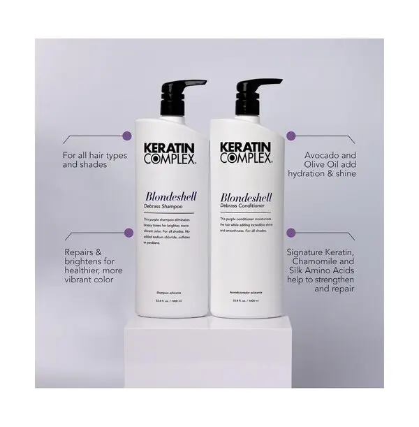 KERATIN COMPLEX Blondeshell Debrass Shampoo - White