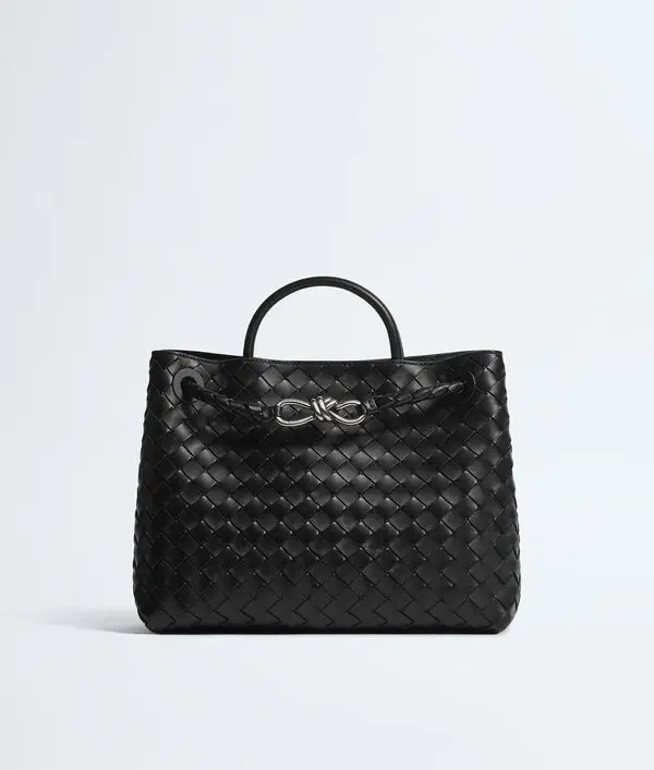 Bottega Veneta Intrecciato Leather Top Handle Bag - Black