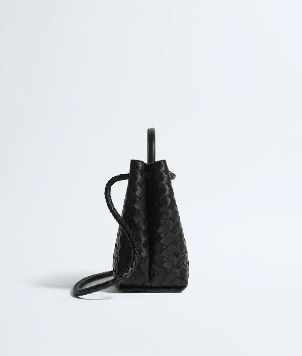 Bottega Veneta Intrecciato Leather Top Handle Bag - Black