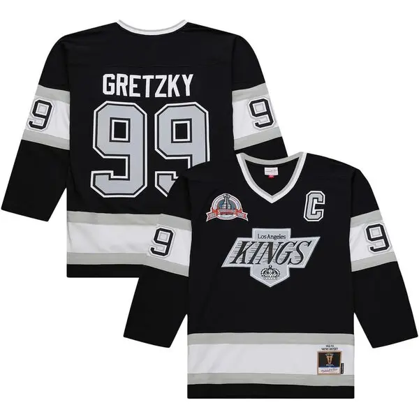 Mitchell & Ness Wayne Gretzky Los Angeles Kings Big & Tall 1992/93 Blue Line 2.0 Jersey - Black
