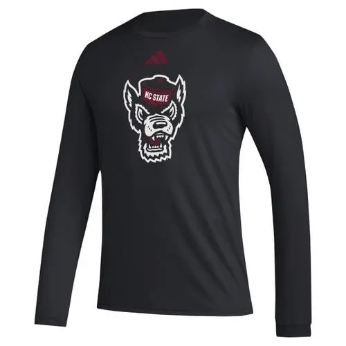Adidas Nc State Wolfpack Primary Locker Logo Long Sleeve T-shirt