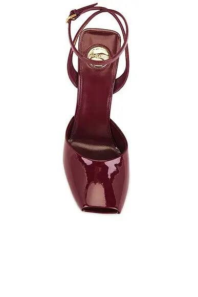 Saint Laurent Orhand Peep Toe Wedge - Grenade