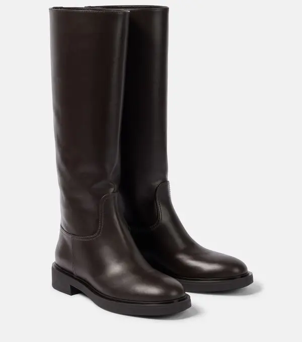 GIANVITO ROSSI Ascott Leather Knee-high Boots - Brown