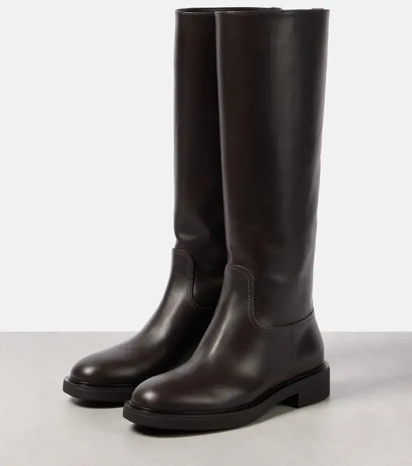 GIANVITO ROSSI Ascott Leather Knee-high Boots - Brown