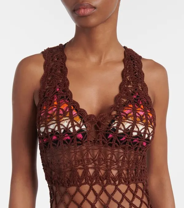 Anna Kosturova Fringed Cotton Minidress