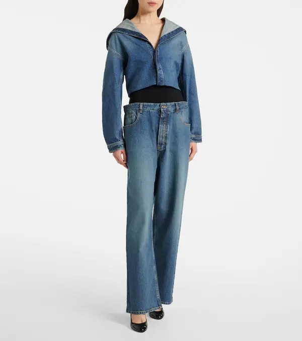 Alaïa Hooded Denim Shirt
