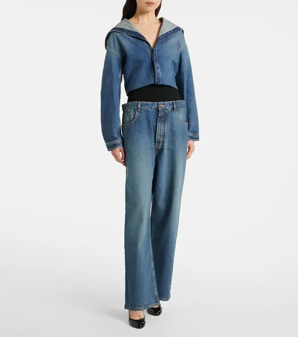 Alaïa Hooded Denim Shirt