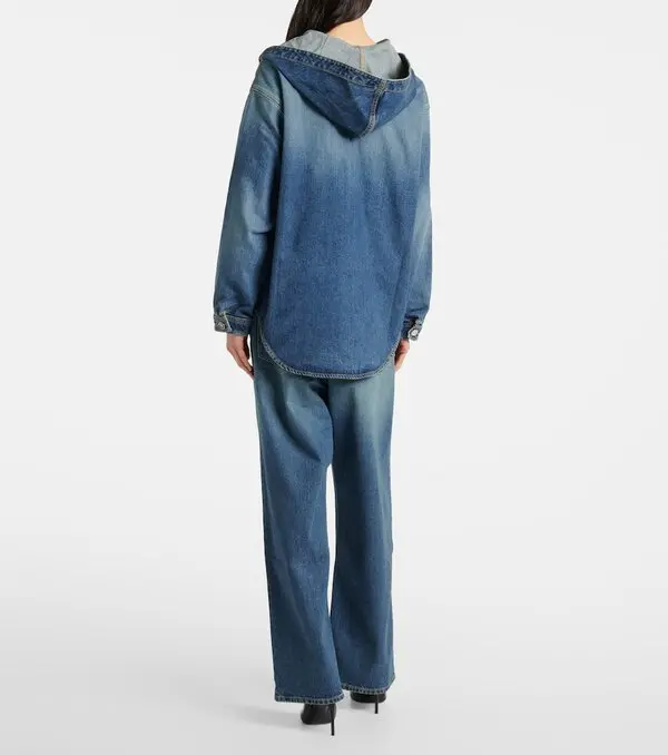 Alaïa Hooded Denim Shirt