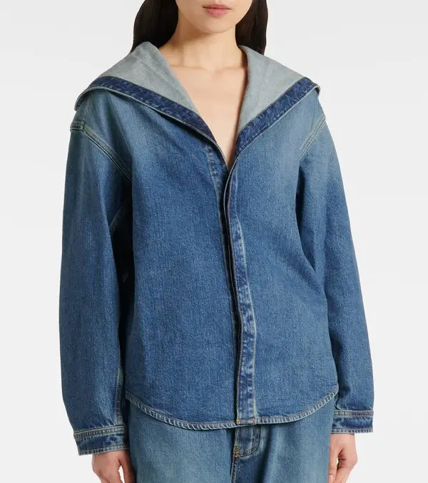 Alaïa Hooded Denim Shirt