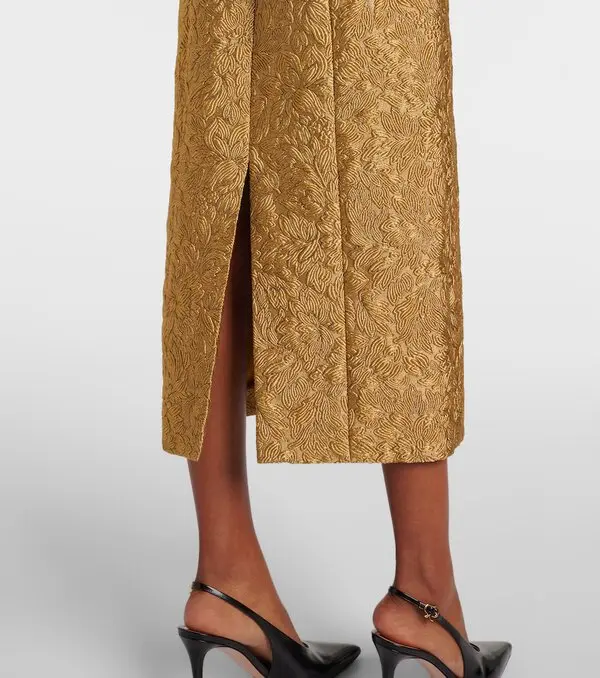 MARKARIAN Farrah Floral Brocade Midi Dress